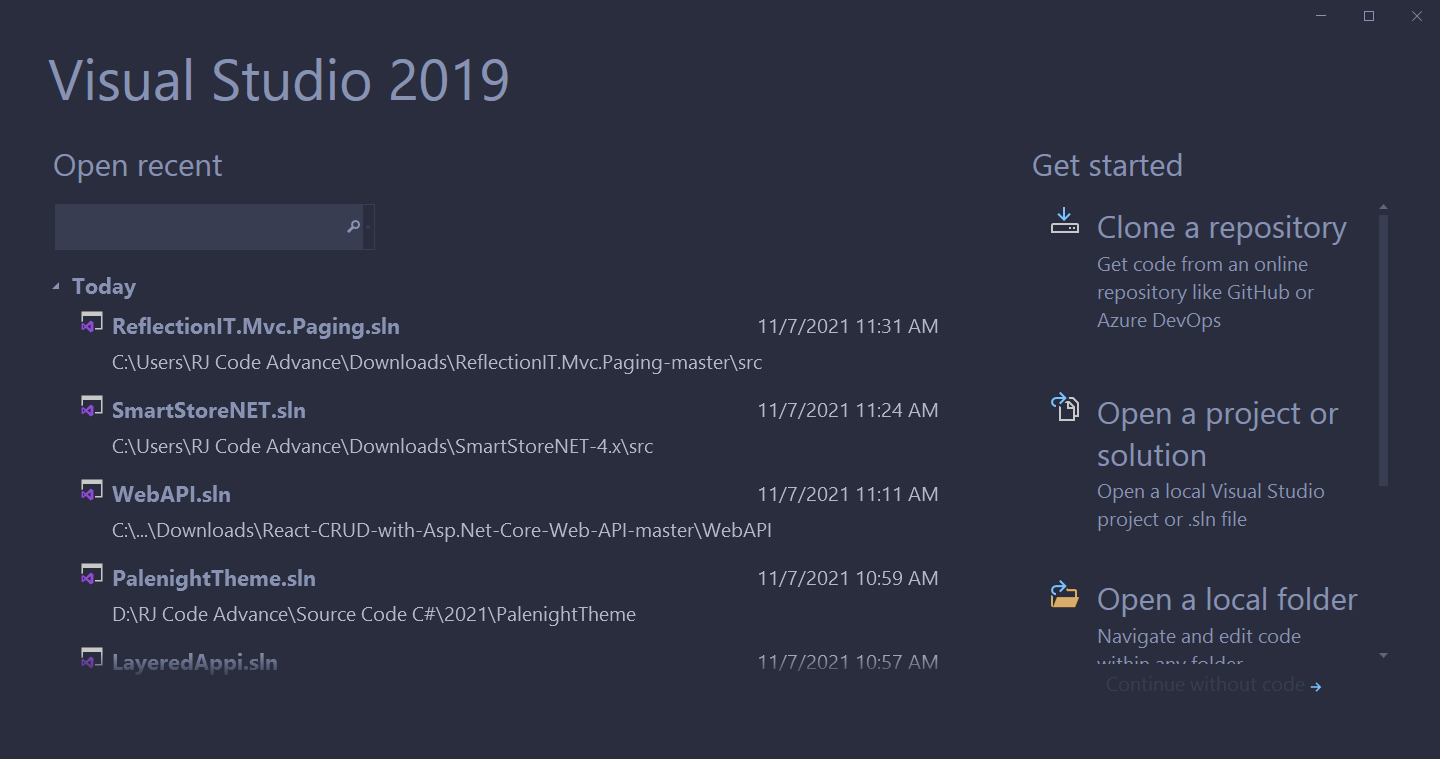 GitHub - RJCodeAdvance/PaleNight-VS-Theme: PaleNight Theme, a dark and ...